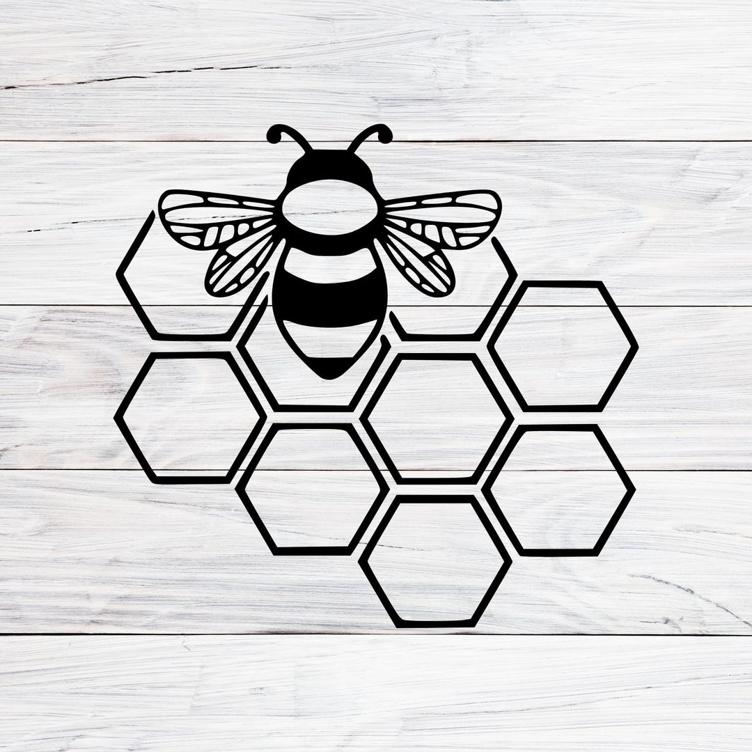 Wabe Biene SVG, Hexagon Clipart (digitaler Download SVG, Png, Jpg ...