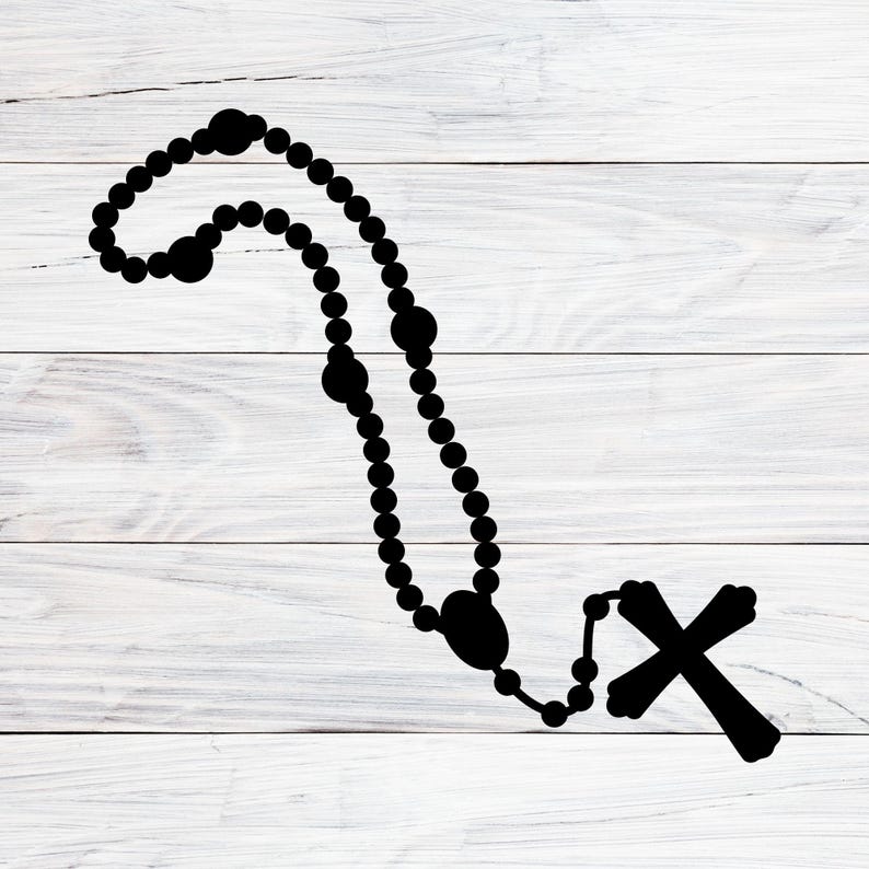 Rosary Svg, Png, Jpg, Christian Tattoo Design, Digital Download - Etsy