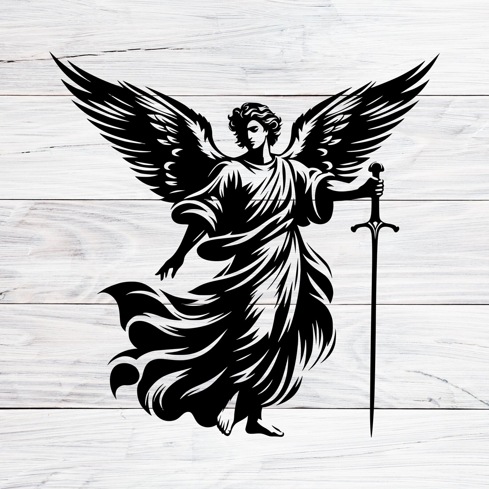 Archangel St. Gabriel Svg, Messenger of Divine Guidance, Christian ...