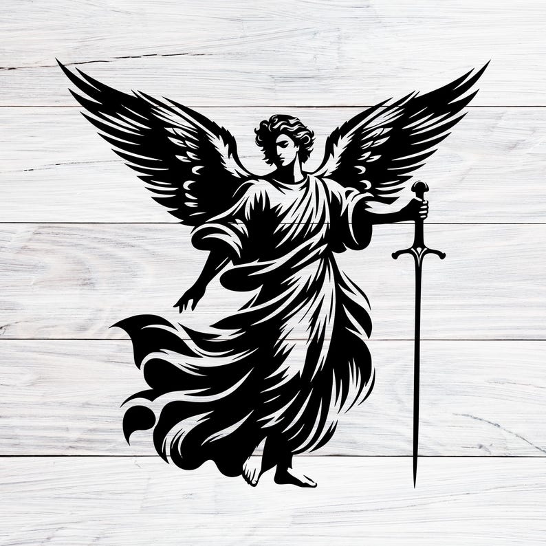 Archangel St. Gabriel Svg, Messenger of Divine Guidance, Christian ...