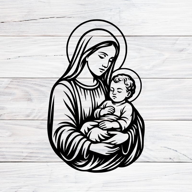 Jesus Mother Mary Dxf - Etsy