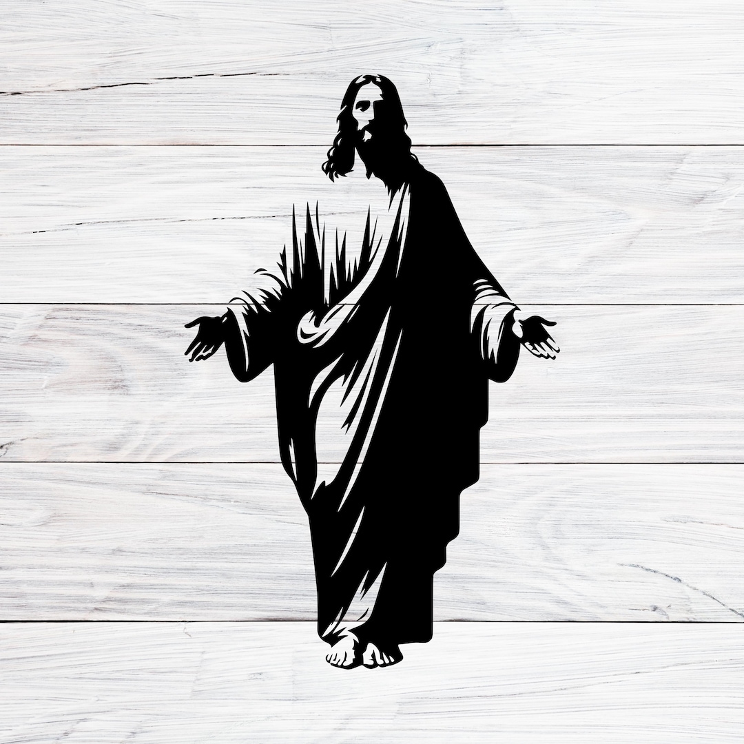 Jesus Christ Silhouette, Savior Design, Christian Faith Symbol, Jesus ...