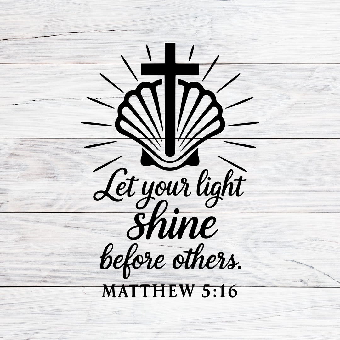 Cross and Shell Christian Svg, Png, Jpg, Baptism Symbol, Bible Verse ...