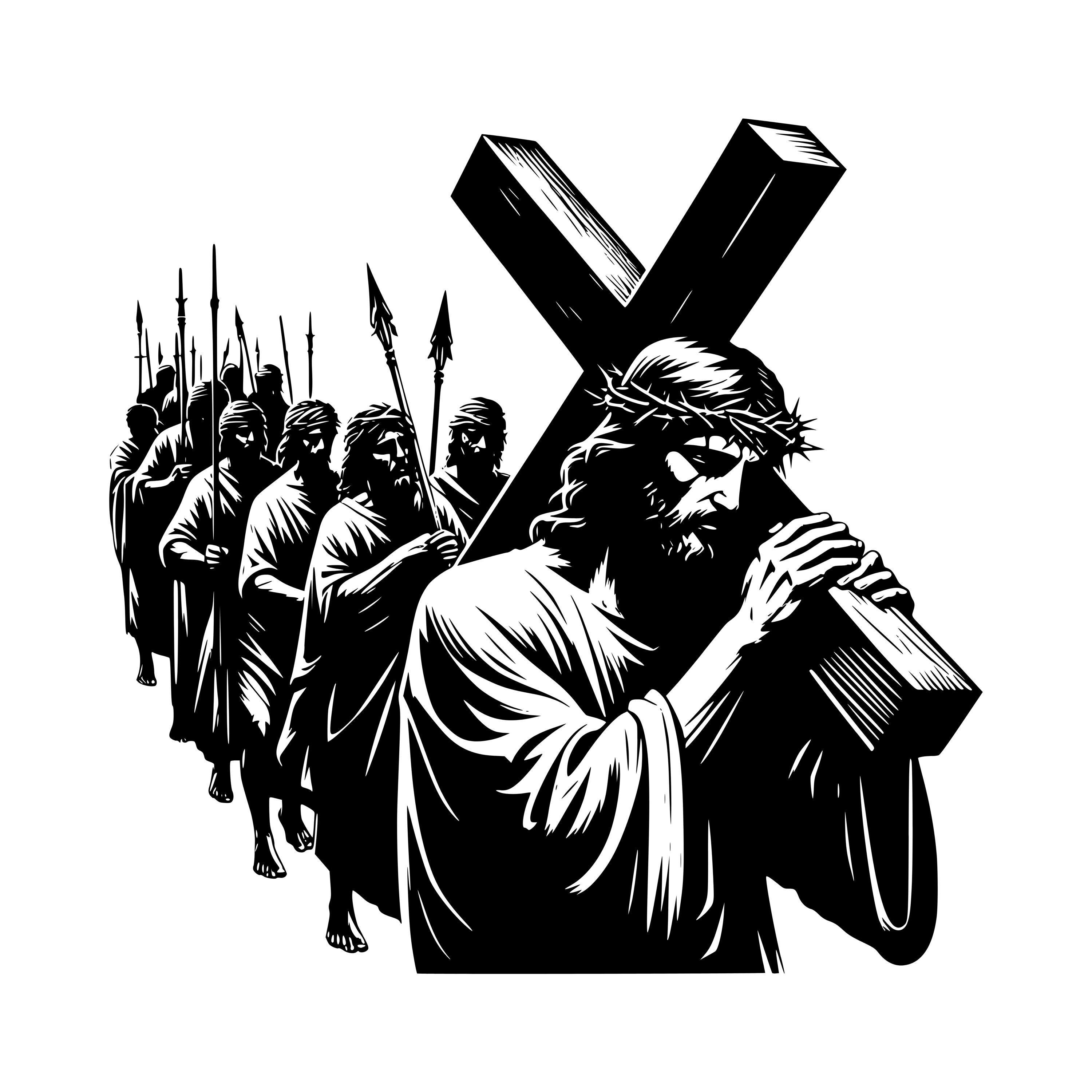 Jesus Christ Crucifixion Scene, Sacrifice, Redemption, Crown of Thorns ...