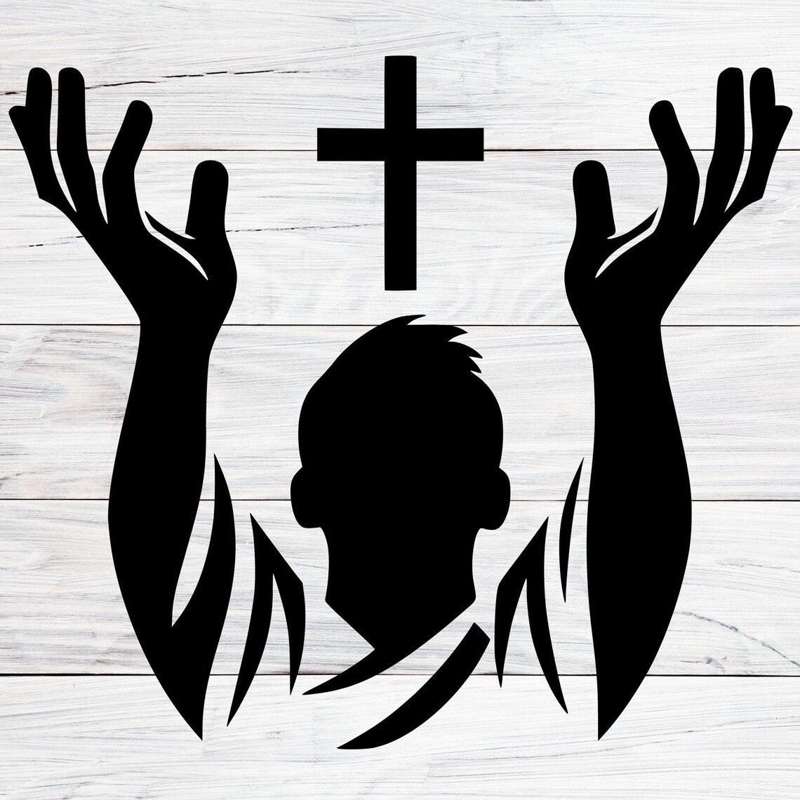 Christian Worships Jesus Svg, Png, Dxf, Praying to Christ Cut File ...