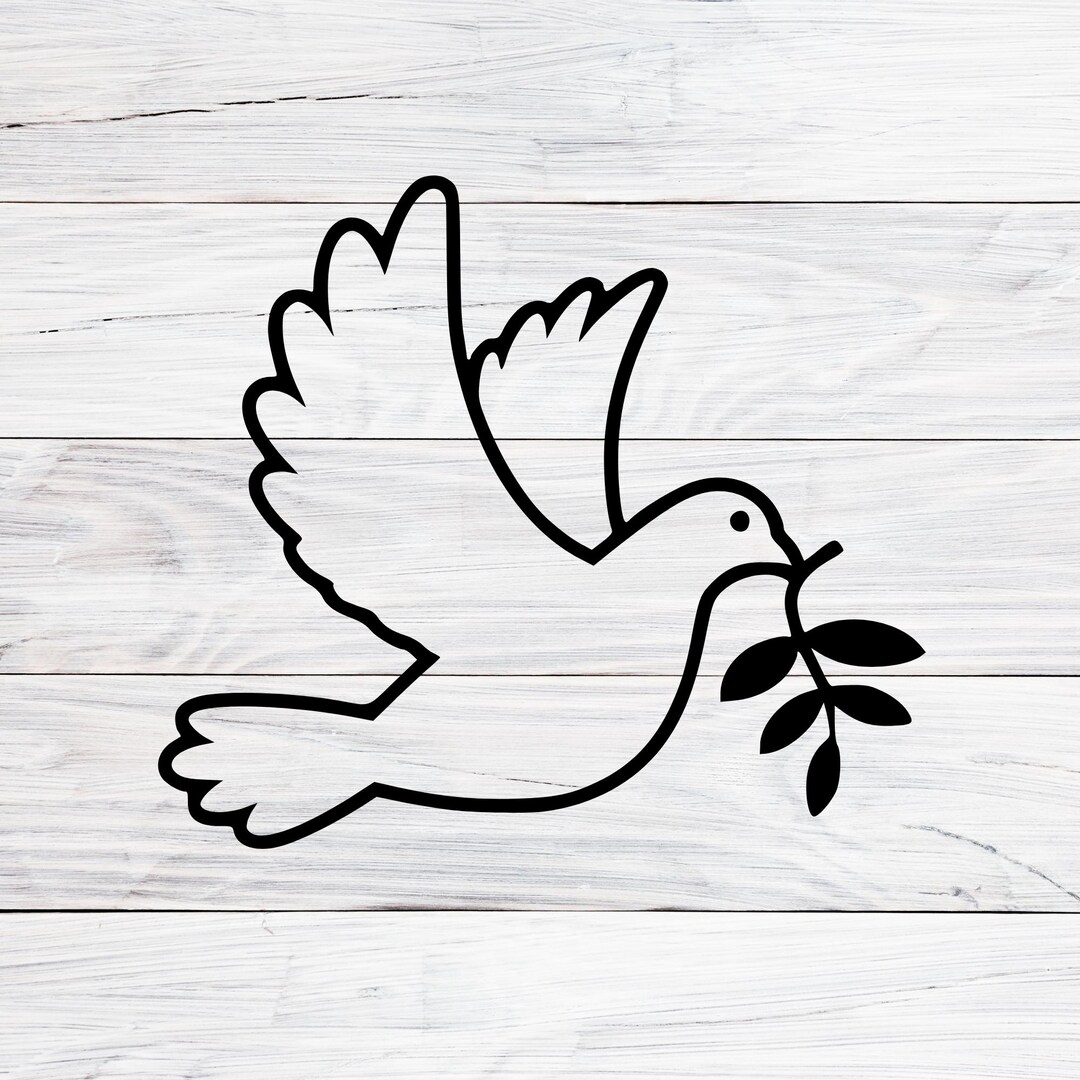 Dove Bird Svg, Baptism Bird Svg, Baptism Svg Design, Dove Clipart, Dove ...
