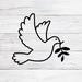 Dove Bird Svg, Baptism Bird Svg, Baptism Svg Design, Dove Clipart, Dove ...