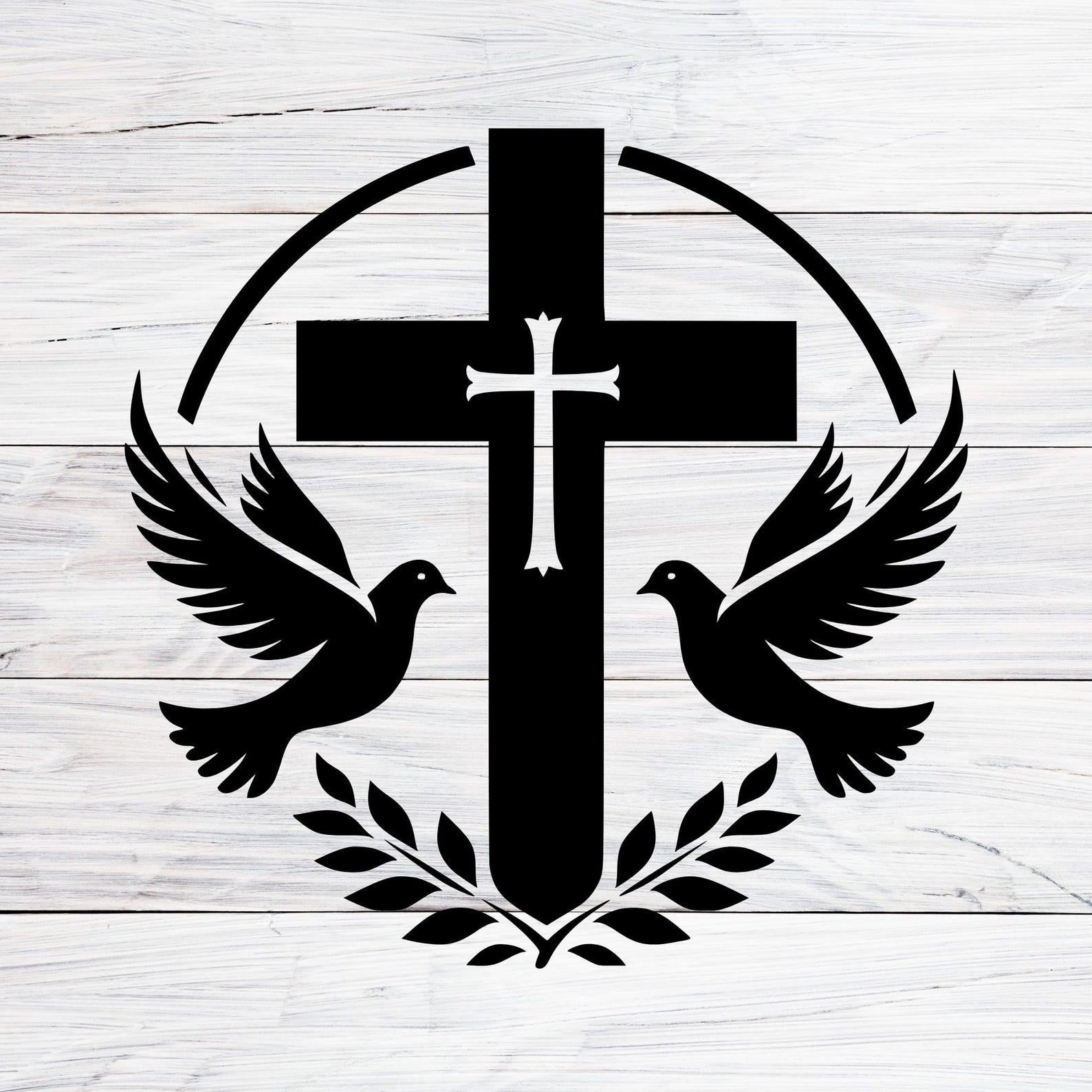 Cross With Doves SVG PNG EPS, Christian Faith Svg, Religious Cross ...