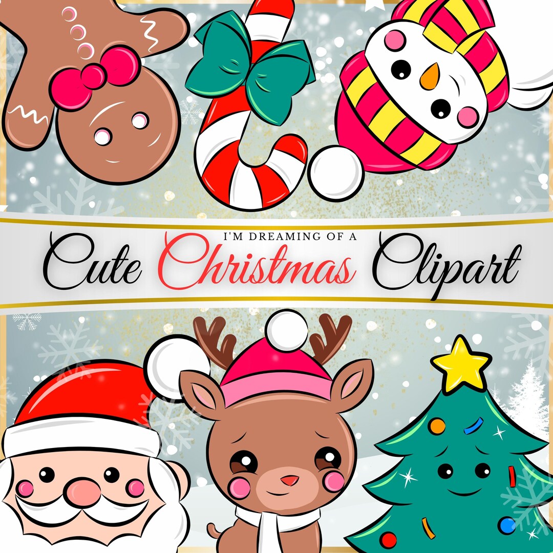 Cute Christmas Clipart, Adorable Clipart, Xmas Clipart, Christmas SVG ...