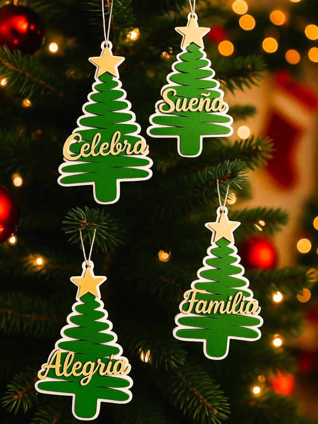 Crayon-style Pine Tree Sphere SVG / DXF / CDR – Christmas Laser-cut ...