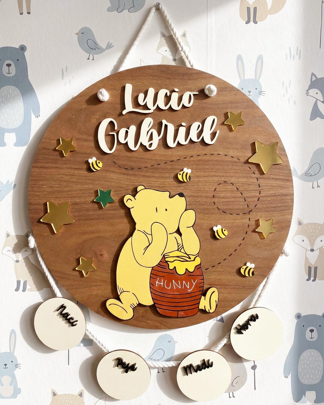 Digital File for Making a Children's Sign, a Bear With Honey, in SVG ...