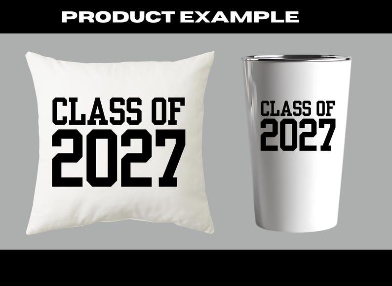Klasse von 2027 SVG, Varsity Schrift Clipart, Abschluss PNG (digitaler ...