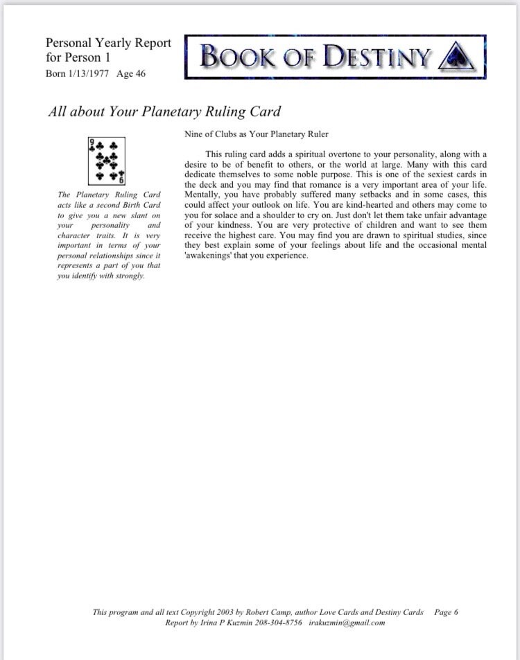 Yearly Report With Destiny Cards - Etsy