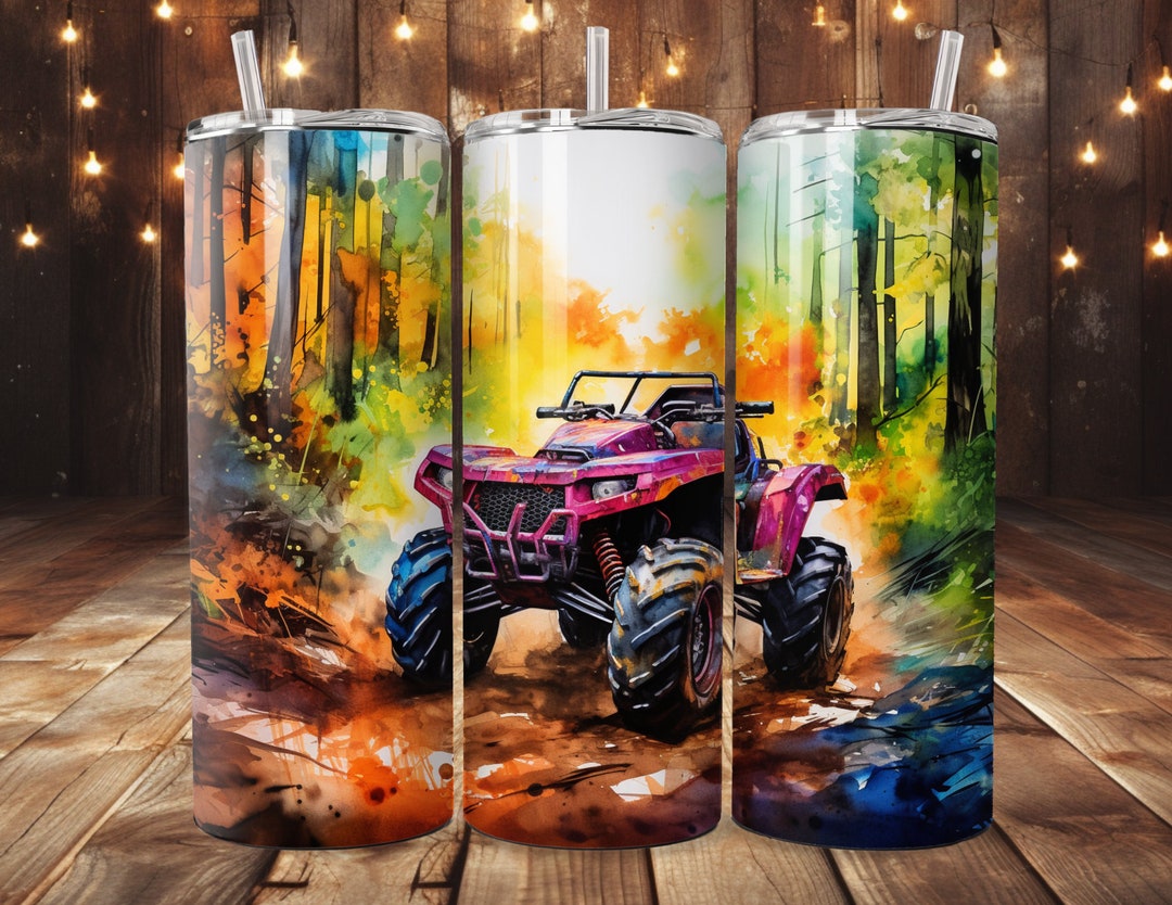 ATV Tumbler Wrap, 20oz Straight Skinny Tumbler Wrap, 4 Wheeler Tumbler ...