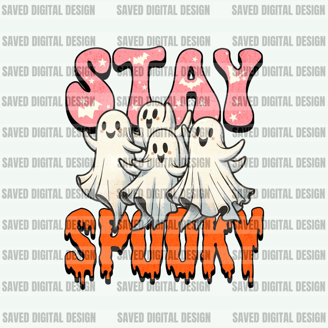 Stay Spooky Skeleton Spooky SZN Ghost Season Halloween Bats Fall Edgy ...