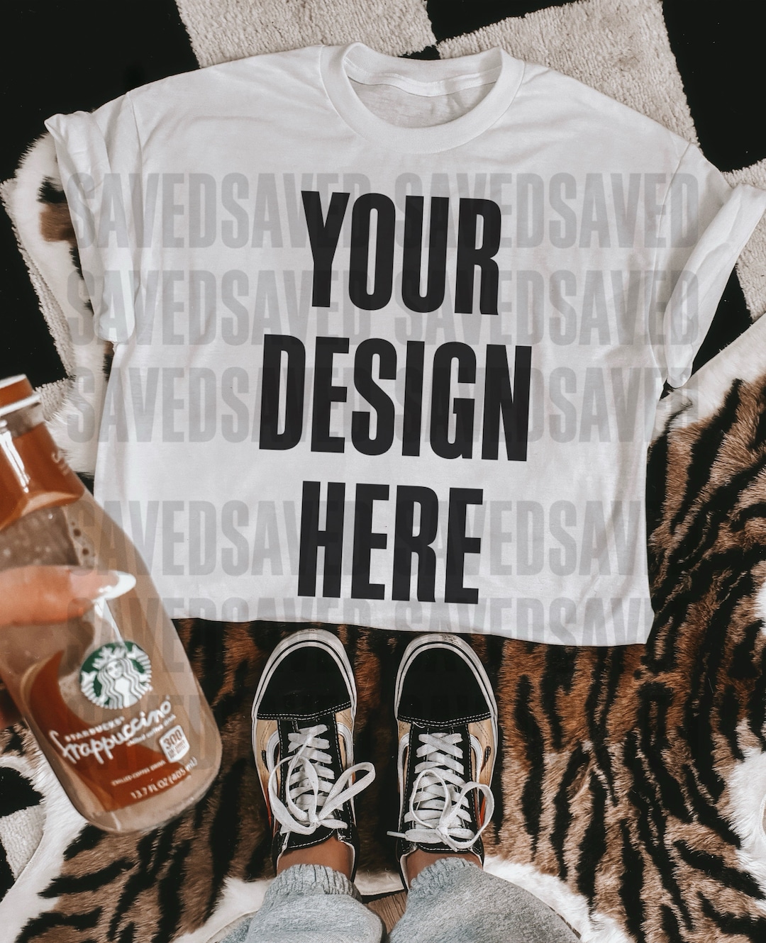 White GILDAN T-SHIRT Mock up Trendy Flat Lay Mocks Edgy Rad Grunge ...
