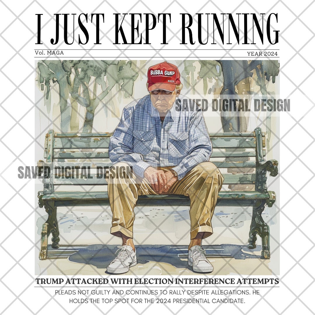 ORIGINAL ARTIST PRESIDENT I Just Kept Running Donald Preppy Edgy Png ...