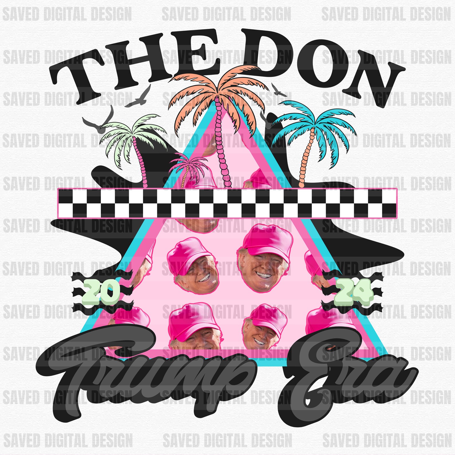 ORIGINAL ARTIST PRESIDENT the Don Retro 90's Y2K Donald Daddy Preppy ...