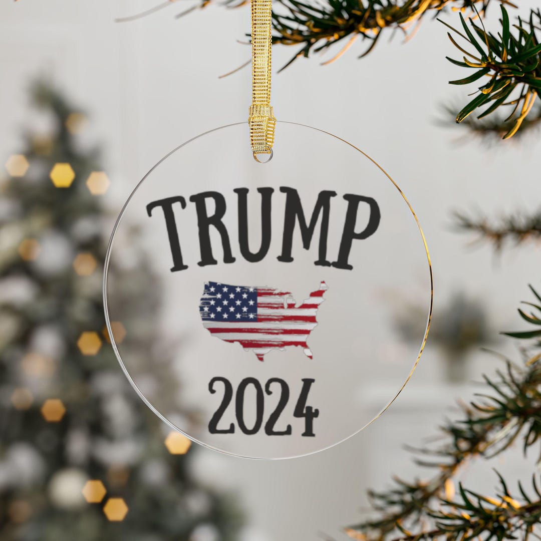 Trump 2024 Acrylic Ornaments, Trump 2024 Ceramic Ornament, Trump Never ...