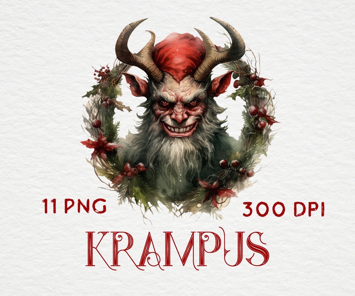 11 Faces of Krampus, Transparent PNG Clipart, Christmas Krampus Clipart ...