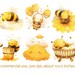 Cute Bee Watercolor Clip Art Bundle, Bees for Children's Room, Bees for ...