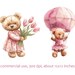 Watercolor Teddy Bear Clipart Bundle: Baby Shower Graphics (PNG) - Etsy