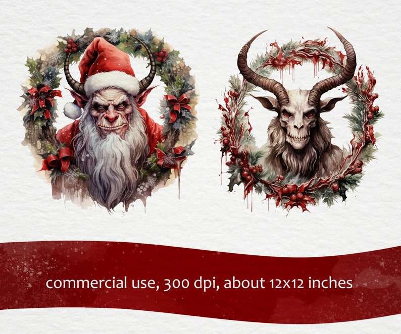 11 Faces of Krampus, Transparent PNG Clipart, Christmas Krampus Clipart ...