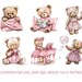 Watercolor Teddy Bear Clipart Bundle: Baby Shower Graphics (PNG) - Etsy