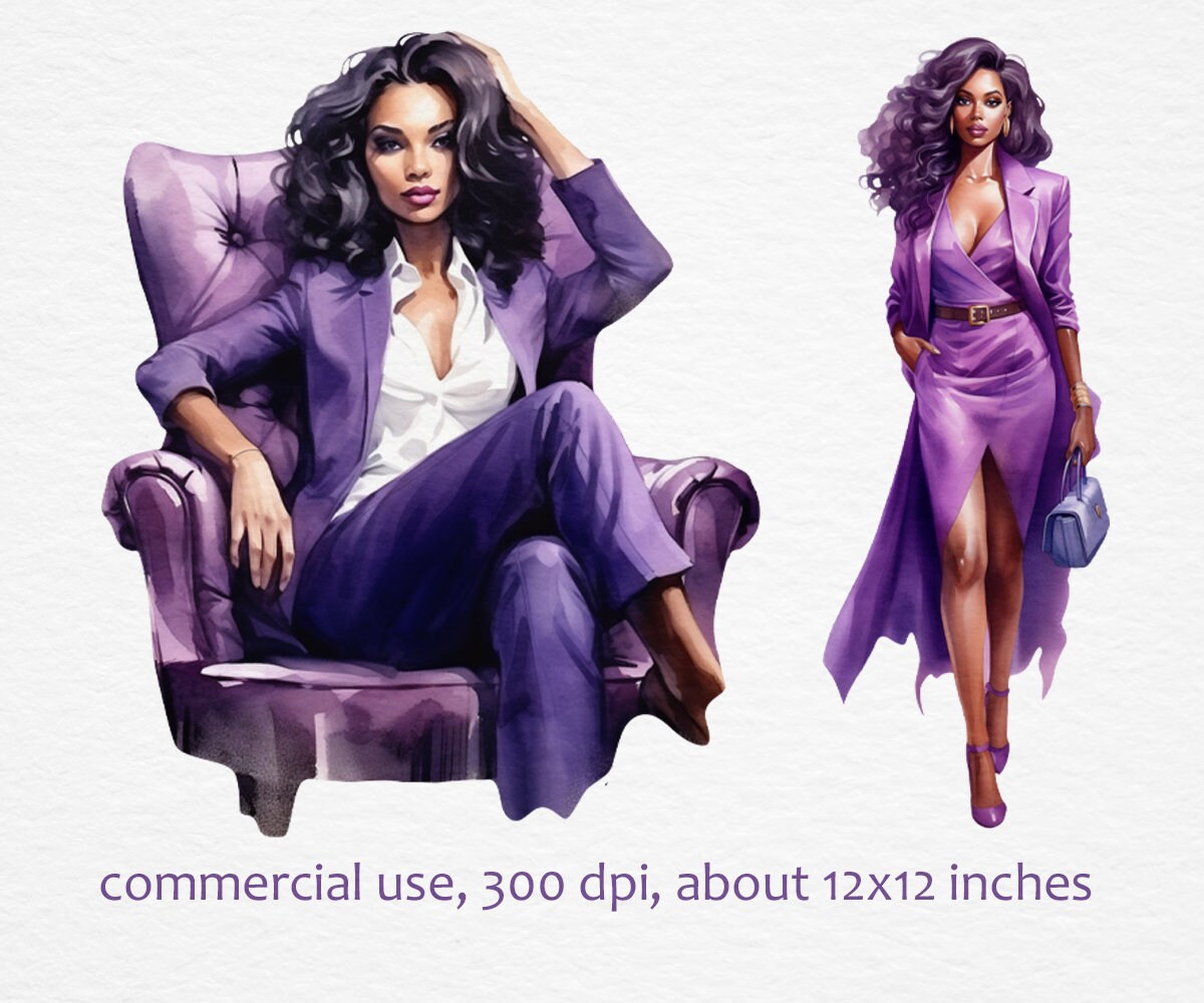 Stylish Boss Lady Clipart Bundle, Trendy Fashion and Beauty Graphics ...