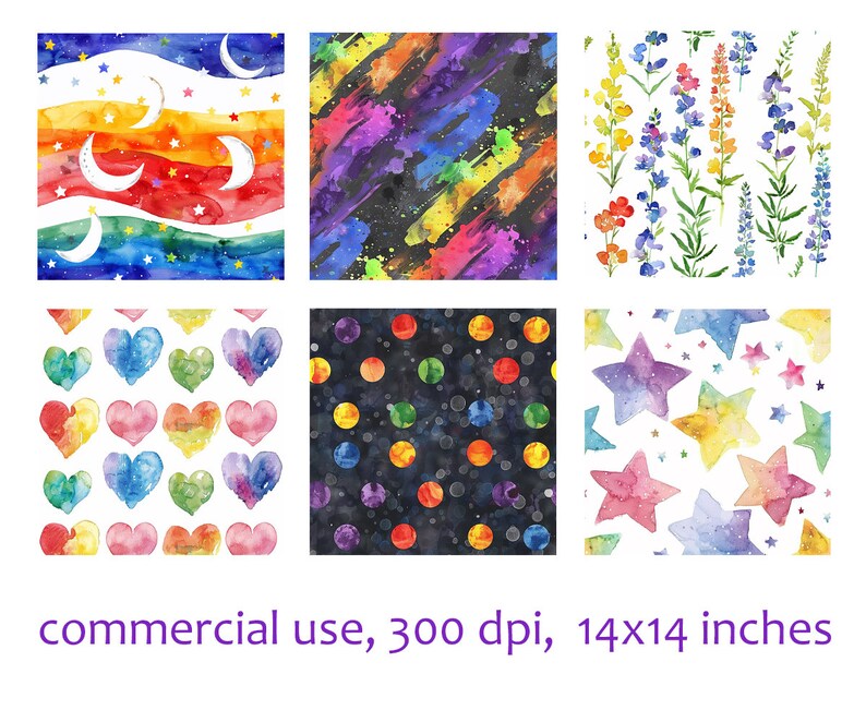 Watercolor LGBTQ Seamless Patterns, Rainbow LGBT Flag Pattern ...