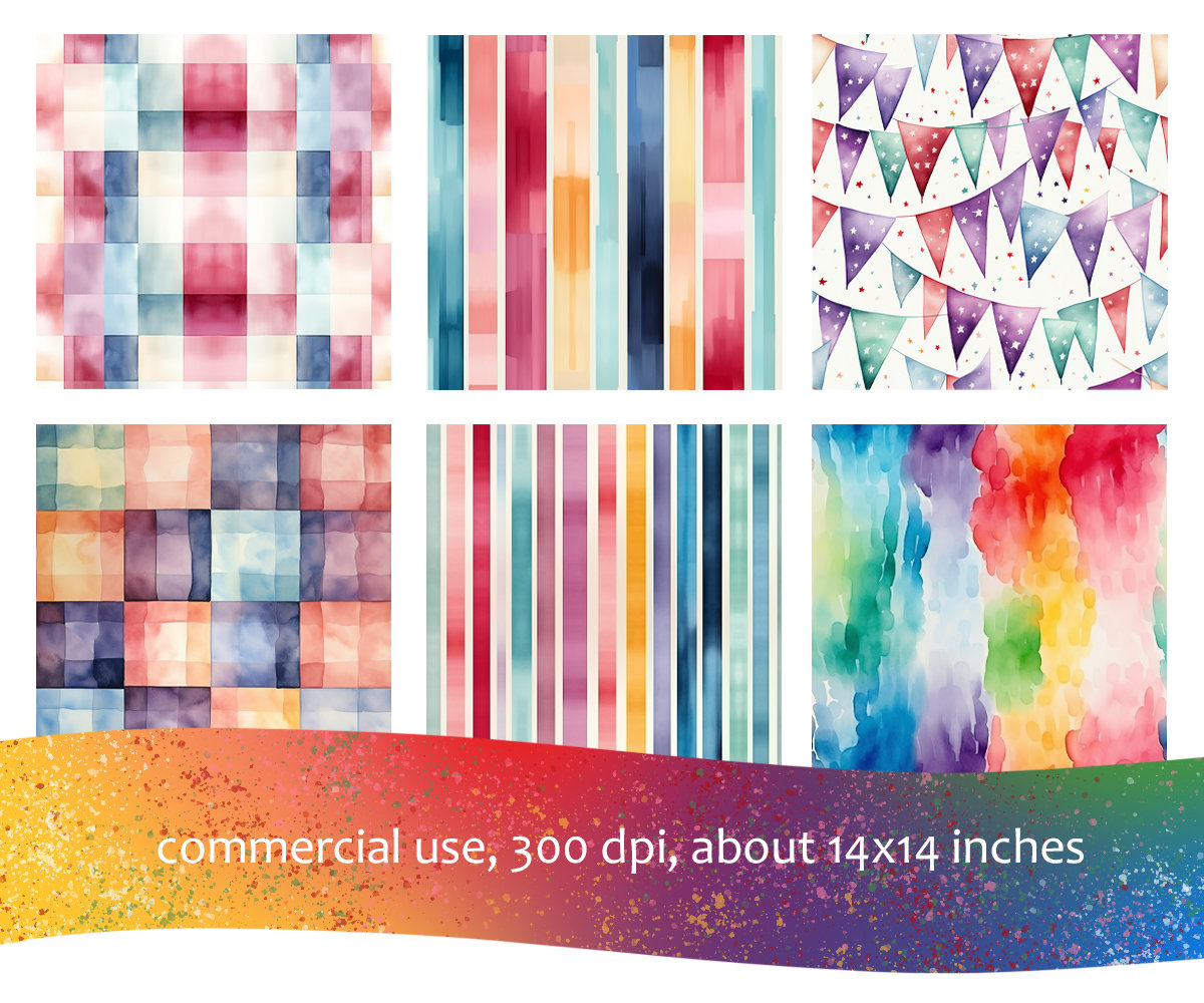 Happy Birthday Digital Papers Set Happy Birthday Background Birthday ...