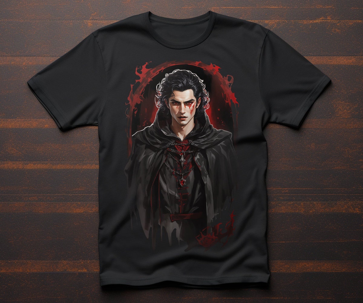 Watercolor Vampire Clipart, Spooky Clipart, Handsome Male Vampires ...