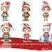 Watercolor Christmas Cute Elves Clipart, Elves Clipart, Cute Elves ...
