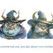 Watercolor Scary Blue Witches Clipart, Halloween Atmosphere for Print ...