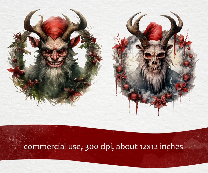 11 Faces of Krampus, Transparent PNG Clipart, Christmas Krampus Clipart ...