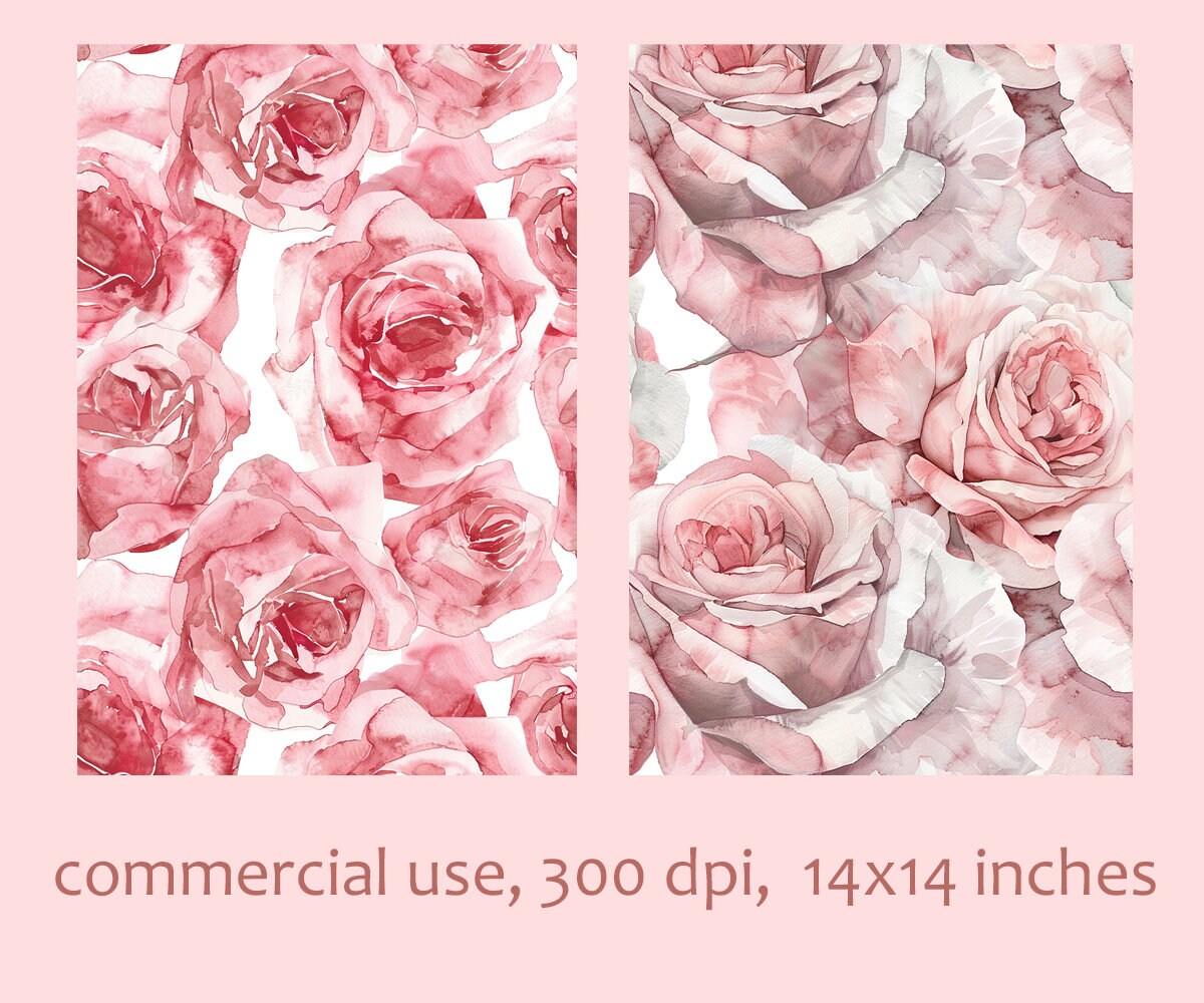 Dusty Pink Rose Pattern, Pink Flowers Pattern, Seamless Flowers Pattern ...
