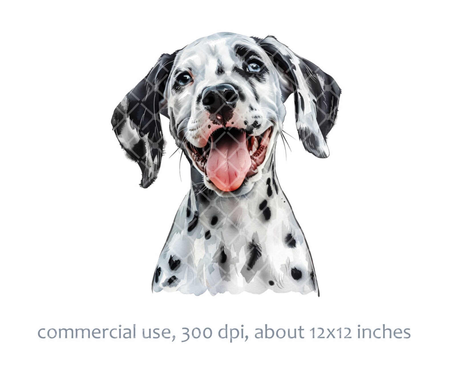 10 Watercolor Dalmatian Clipart, Printable Dogs Watercolor Clipart ...