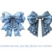 11 Blue Lace Bow With Pearl - PNG Format Instant Download for ...
