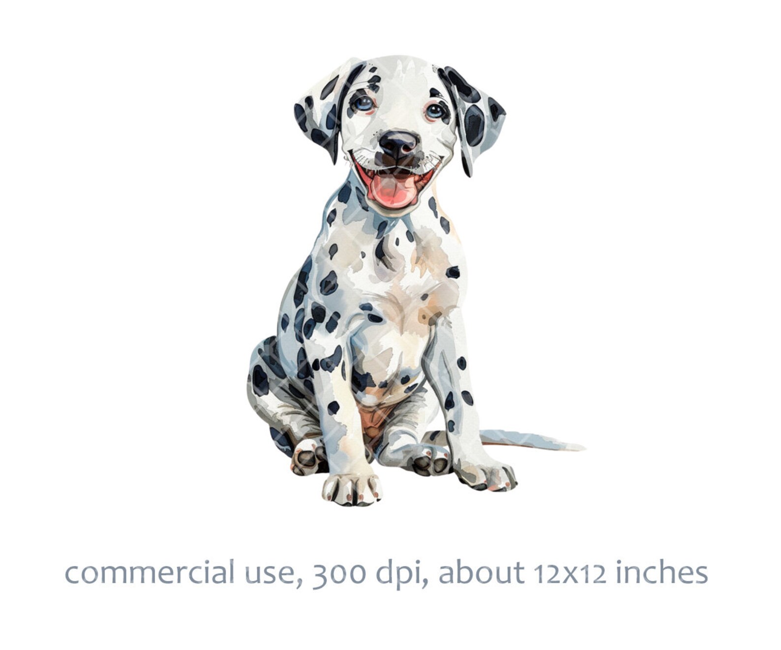 10 Watercolor Dalmatian Clipart, Printable Dogs Watercolor Clipart ...