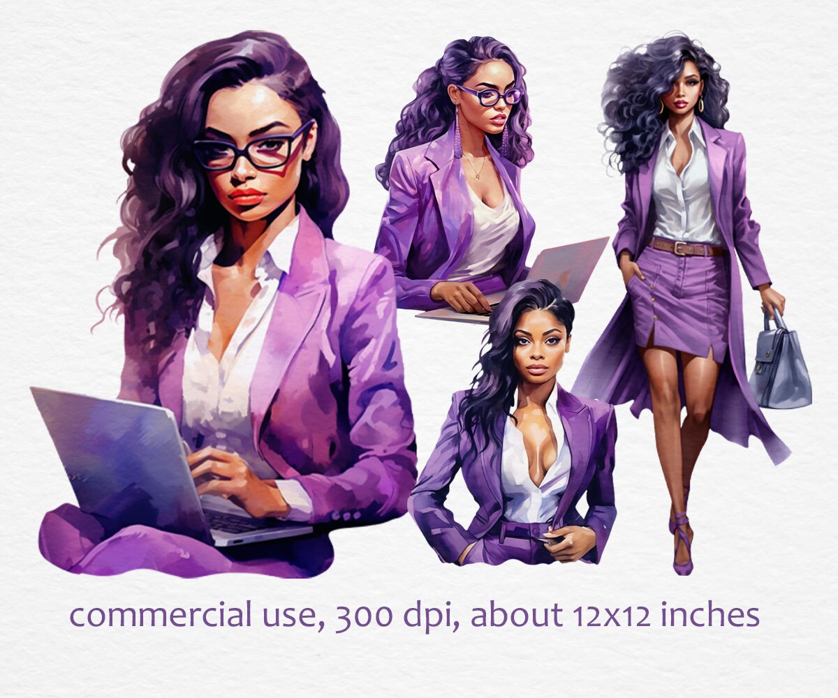 Stylish Boss Lady Clipart Bundle, Trendy Fashion and Beauty Graphics ...