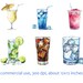 Summer Drinks Watercolor Clipart Set Perfect for Cocktails, Lemonade ...