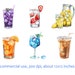 Summer Drinks Watercolor Clipart Set Perfect for Cocktails, Lemonade ...