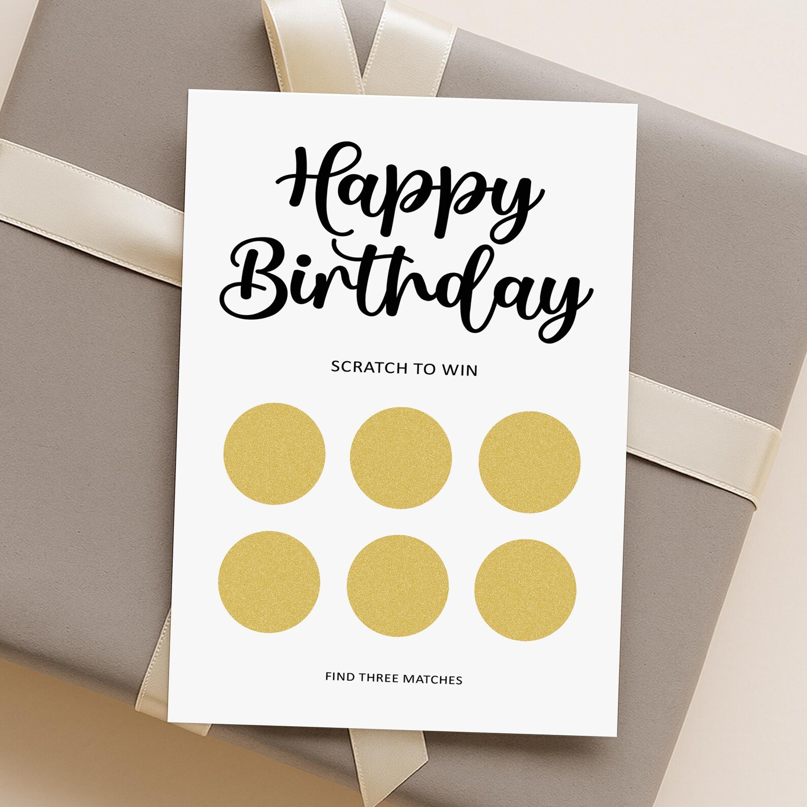 Birthday Scratch Card • Surprise Reveal Card • Gift Certificate ...