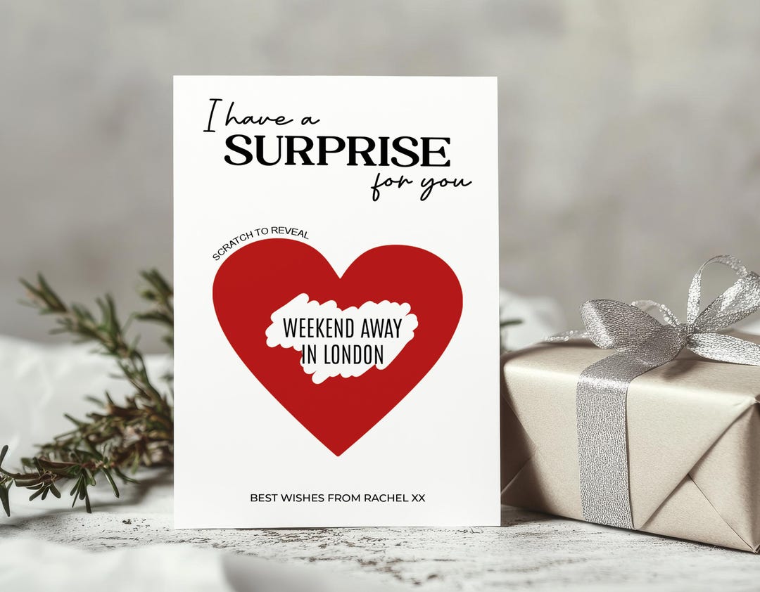 Scratch Card • Surprise Reveal Card • Christmas Gift Voucher • Surprise ...