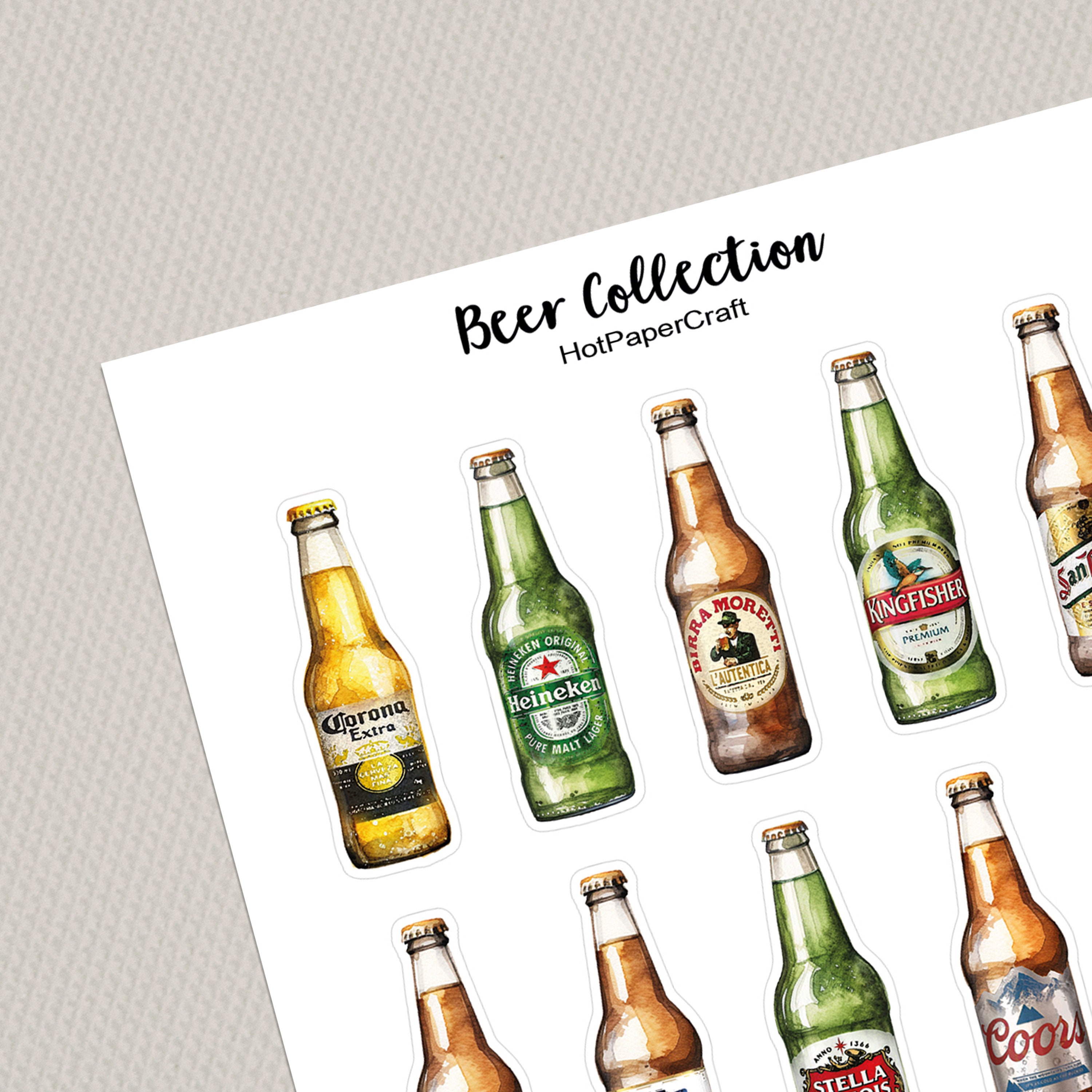 Sticker Sheet beer Collection Beer Stickers Alcohol Stickers Alcoholic ...