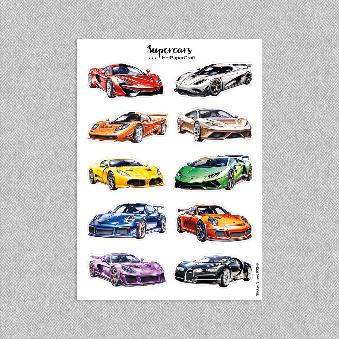 Sticker Sheet “supercars” • Formula 1 Stickers • Old Cars • Racing Cars ...