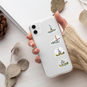 Sticker Sheet “world Landmarks”, Landmarks Stickers, Travel, Tourism ...