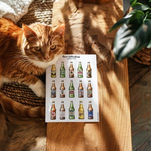 Sticker Sheet “beer Collection” Beer Stickers, Alcohol Stickers, Bujo ...