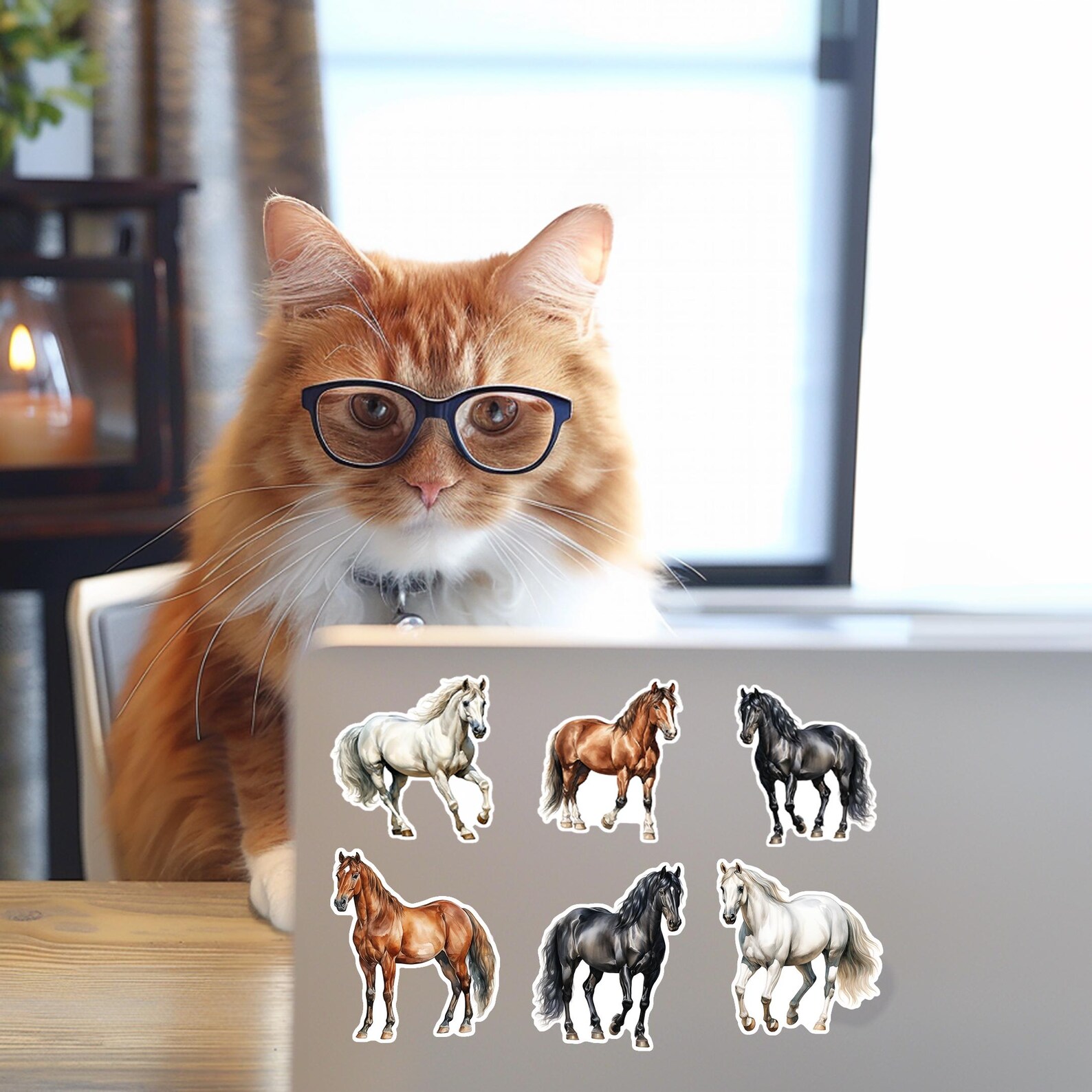 Sticker Sheet “noble Horses” • Horses Stickers • Horse Decal • Journal ...