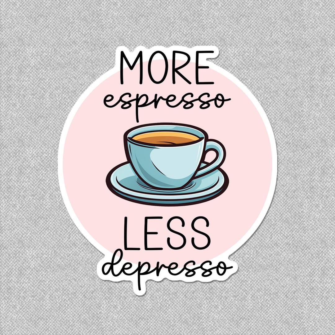 Laptop Sticker With Quote • Positivity Funny Coffee Sticker • Die Cut ...